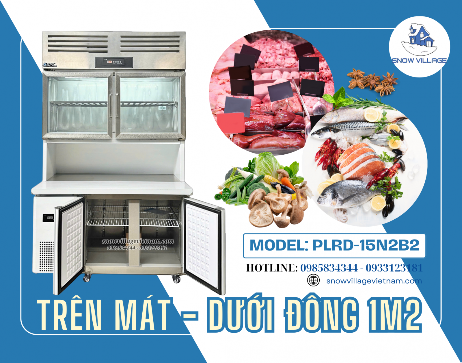 Tủ lạnh 3 ngăn đông - mát - sơ chế PLRD-12N2B2 – Ngăn nào cũng “chất”!