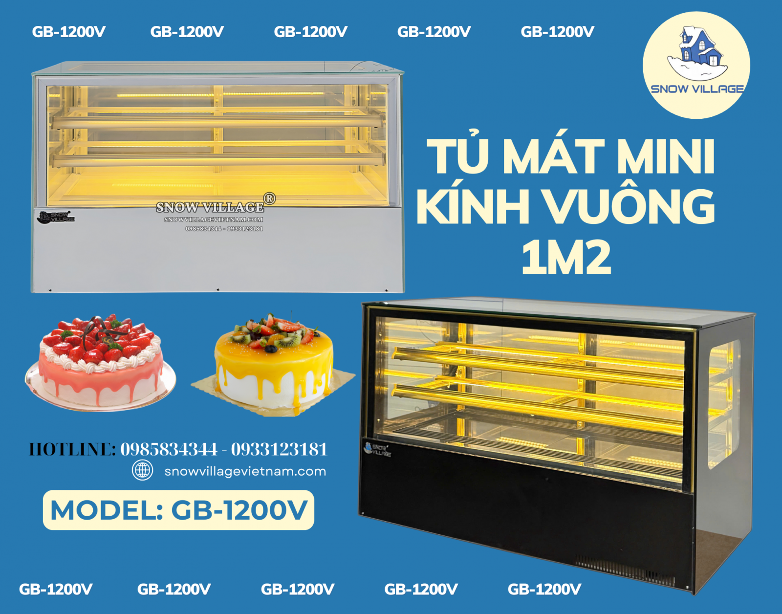 Tham Khảo Ngay Em Tủ Mát Mini Kính Vuông 1m2 - Trưng Bày Bánh Kem Siêu ...